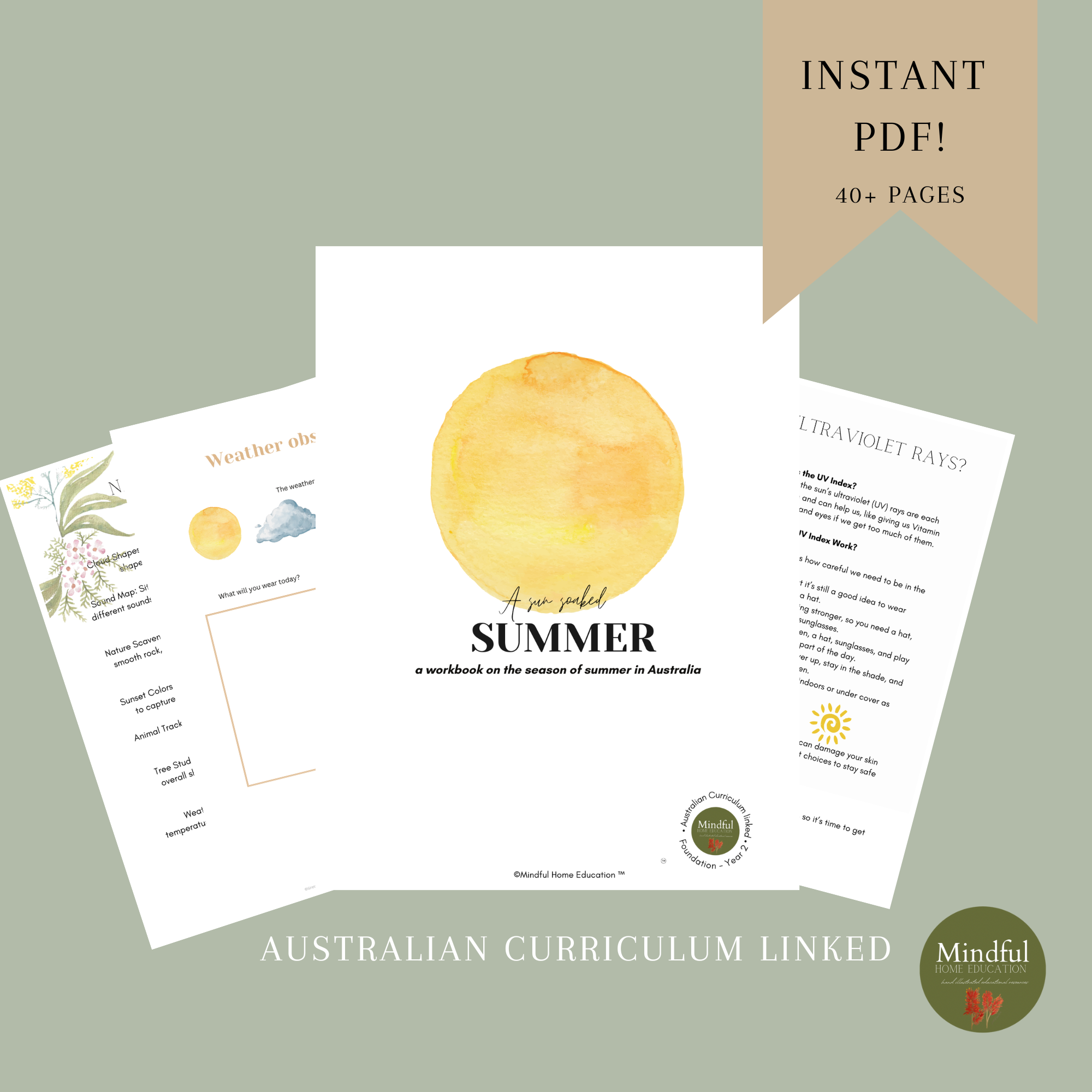 Summer Workbook: A sun soaked summer – Mindful Home Education